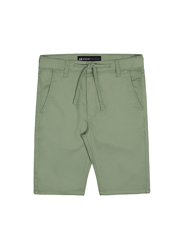 Bermuda verde em sarja juvenil masculina - Carambolina
